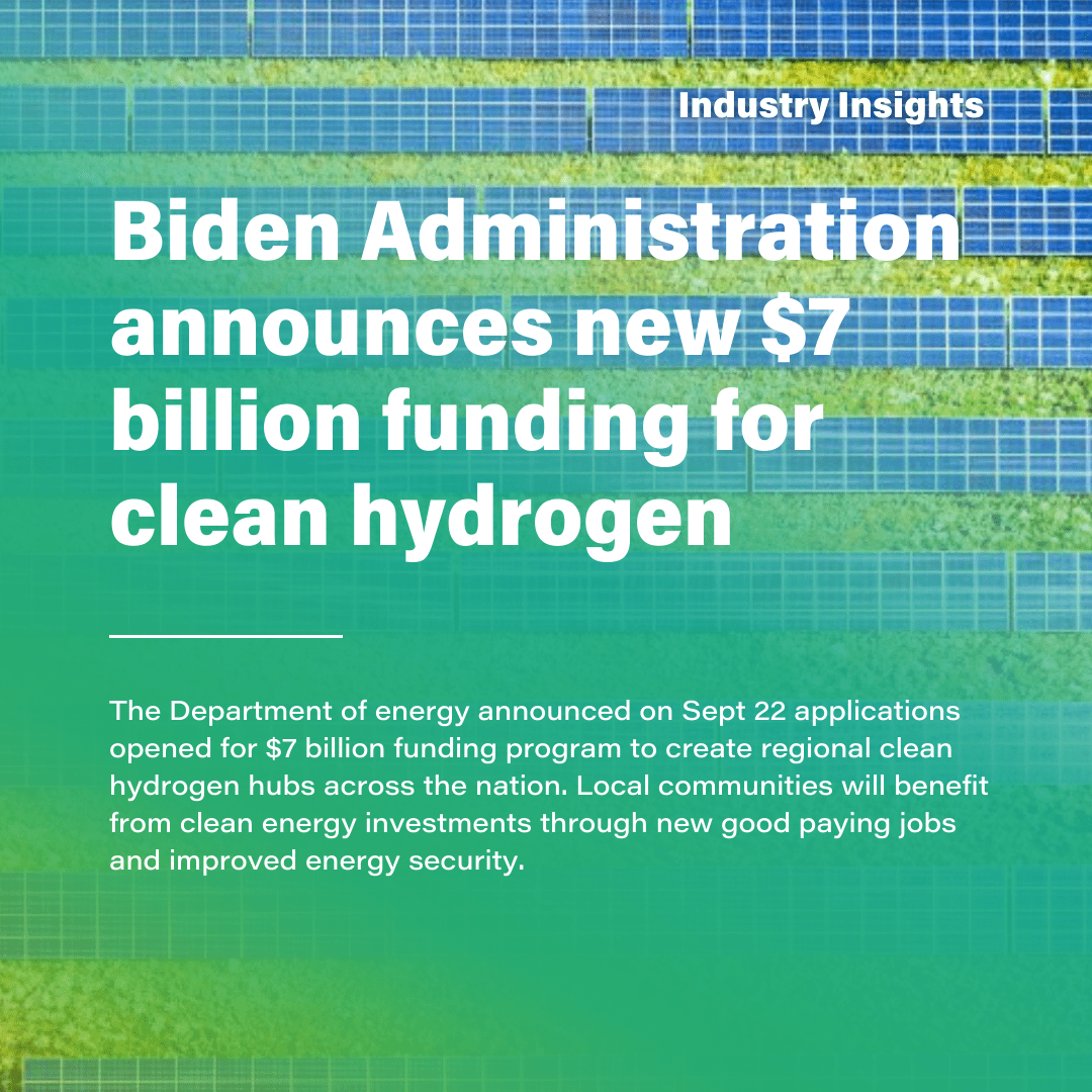 Biden Administration Announces New $7 Billion Clean Hydrogen Funding ...